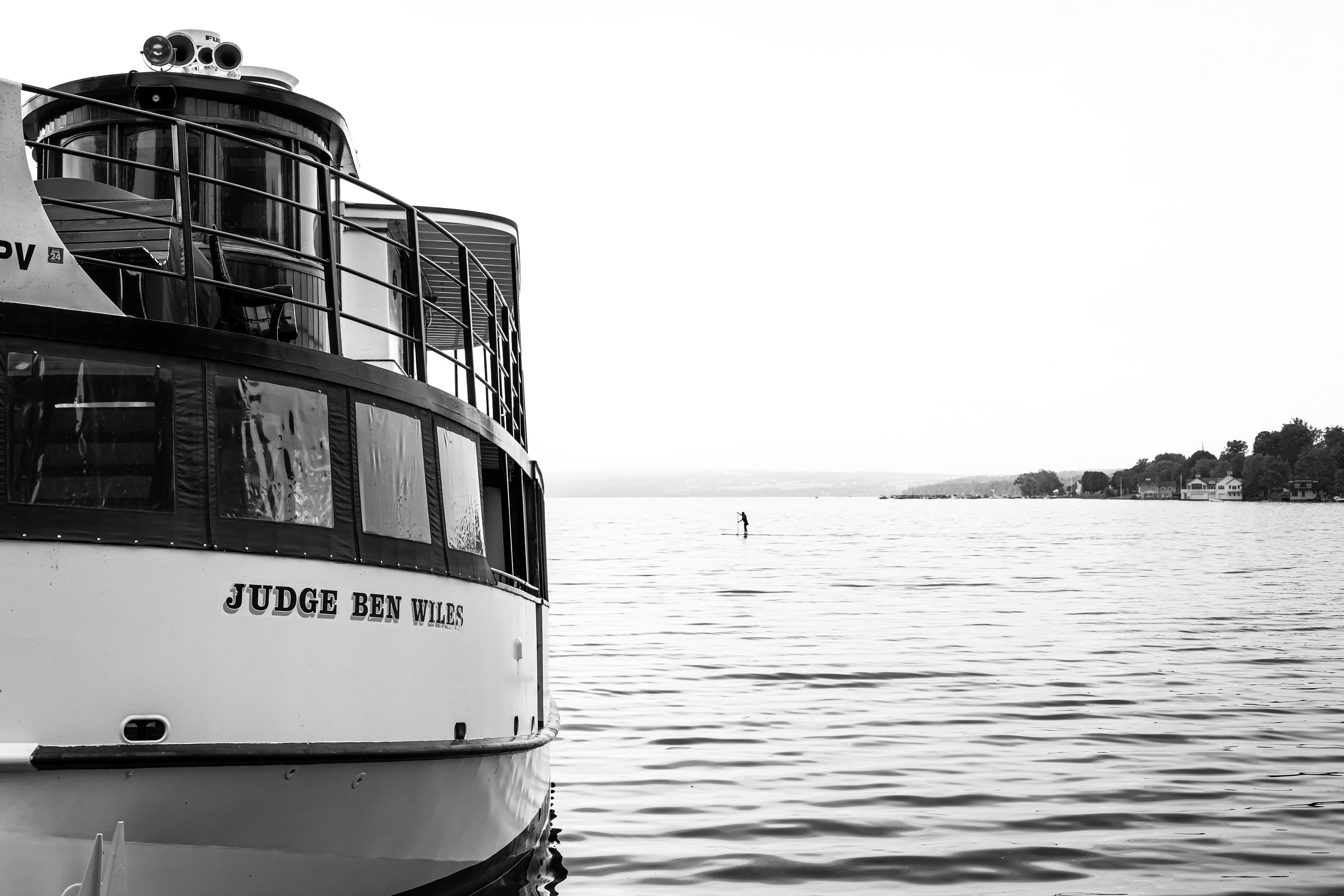 Skaneateles Lake Judge Ben Wiles Black & White Photo Print | Finger ...