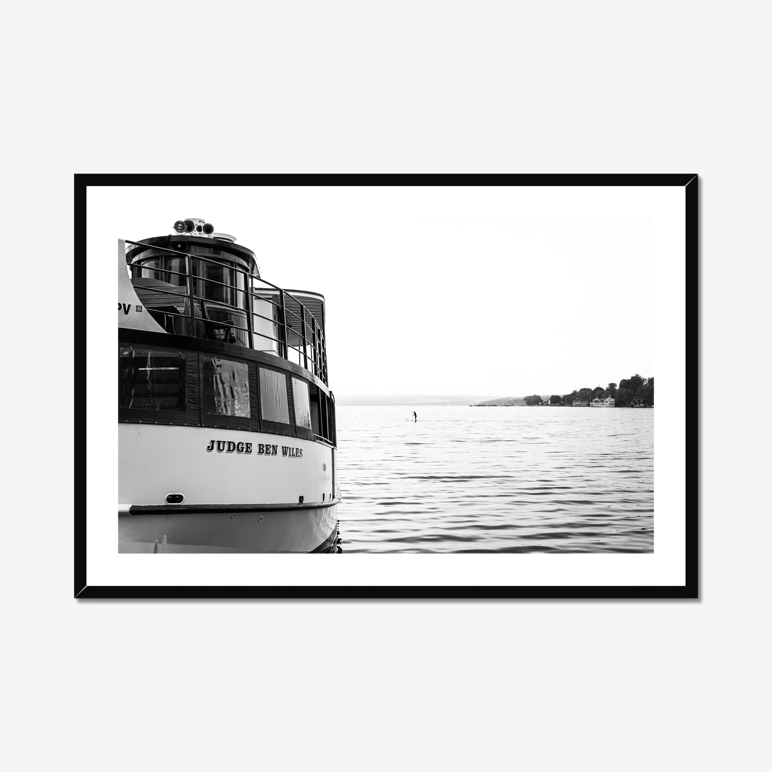 Skaneateles Lake Judge Ben Wiles Black & White Photo Print | Finger ...