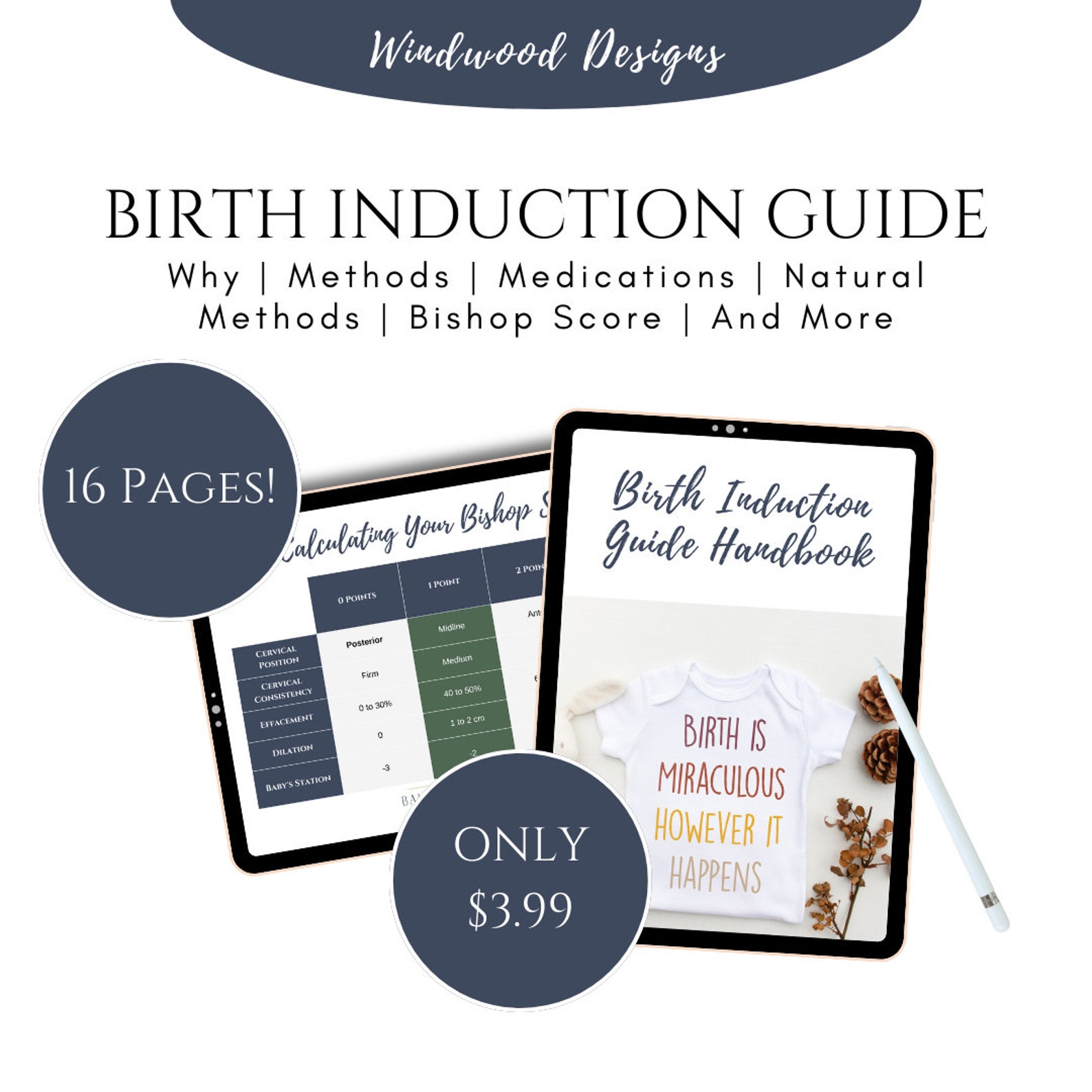 Induction Guide Handbook, Birth Doula Client Workbook, Induction Plan ...