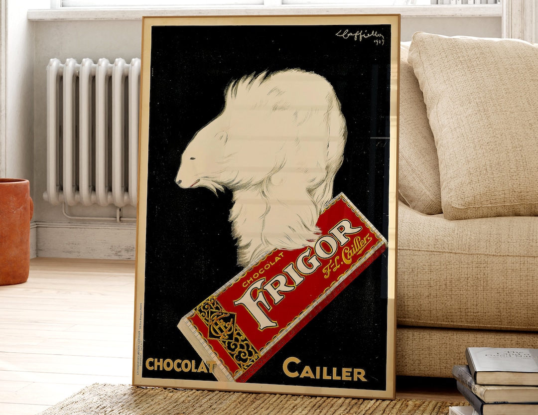 1929 Frigor Cailler Chocolate Bar Poster - Wall Art - Graphic Poster ...