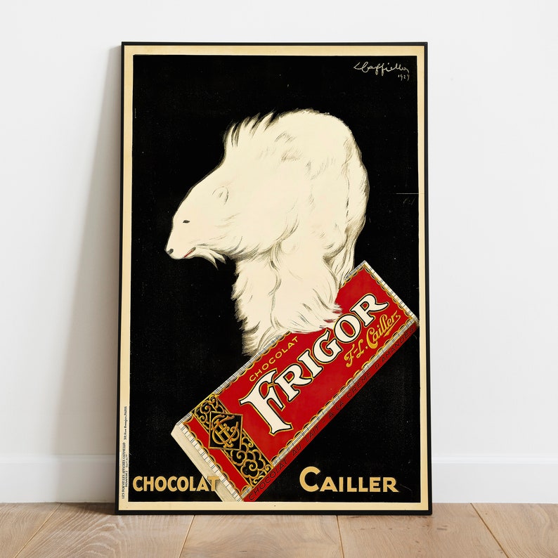 1929 Frigor Cailler Chocolate Bar Poster Wall Art Graphic Poster ...