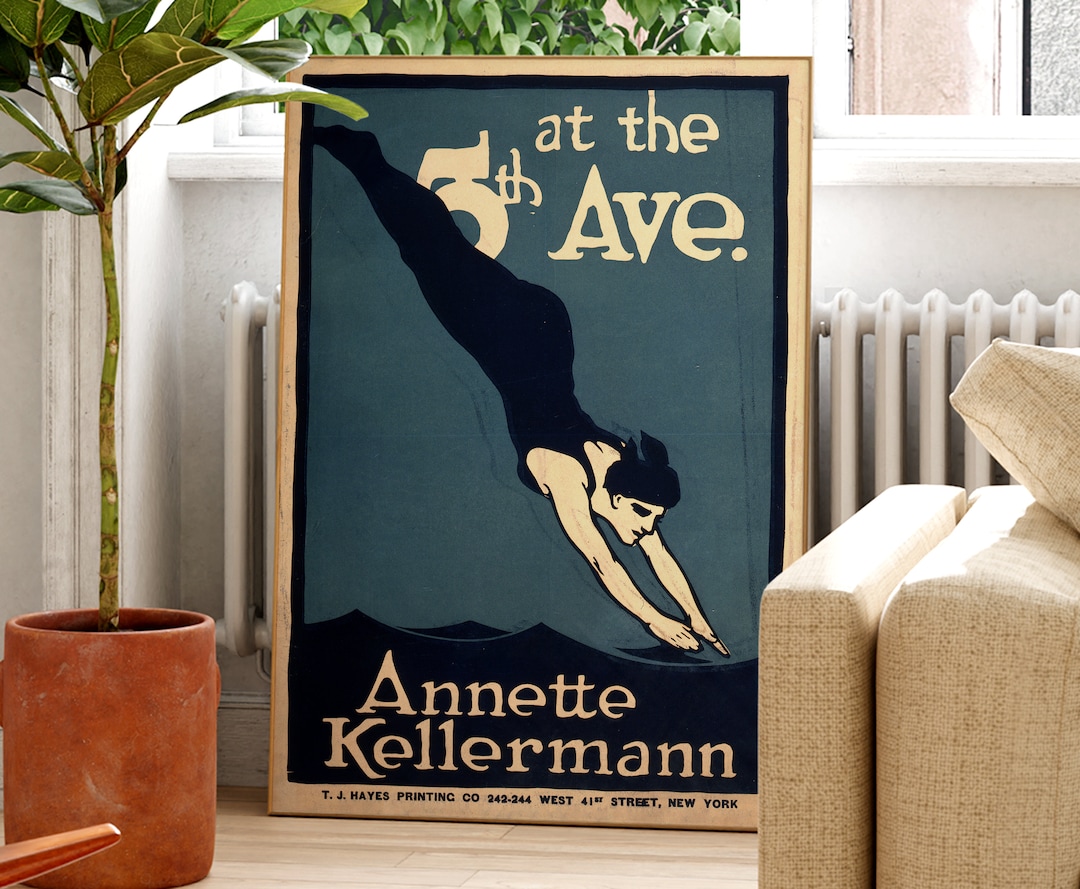 Annette Kellermann at the 5th Avenue New York City Poster - Wall Art ...
