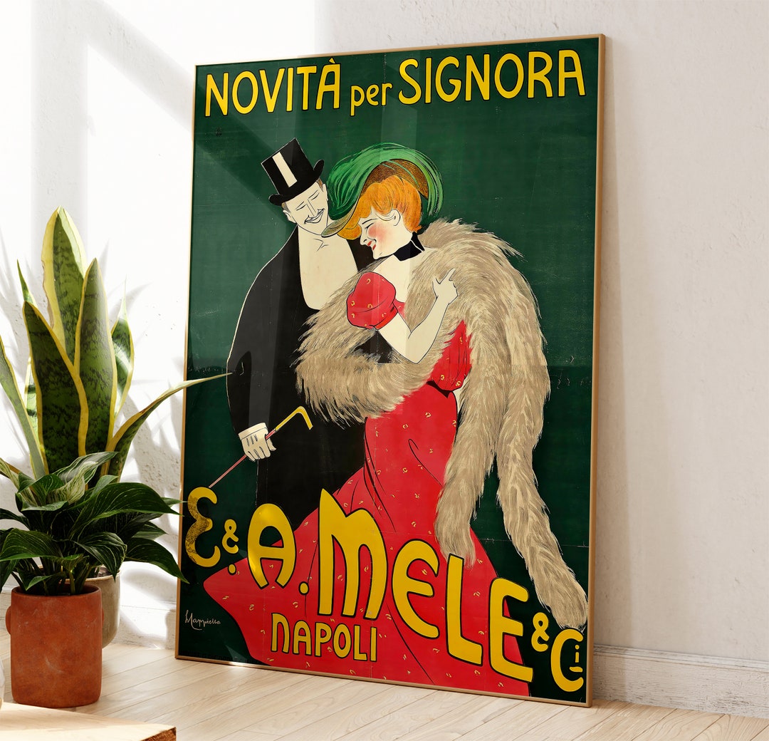 E. A. Mele Poster - Novita per Signora - Napoli 1903 - Wall Art ...