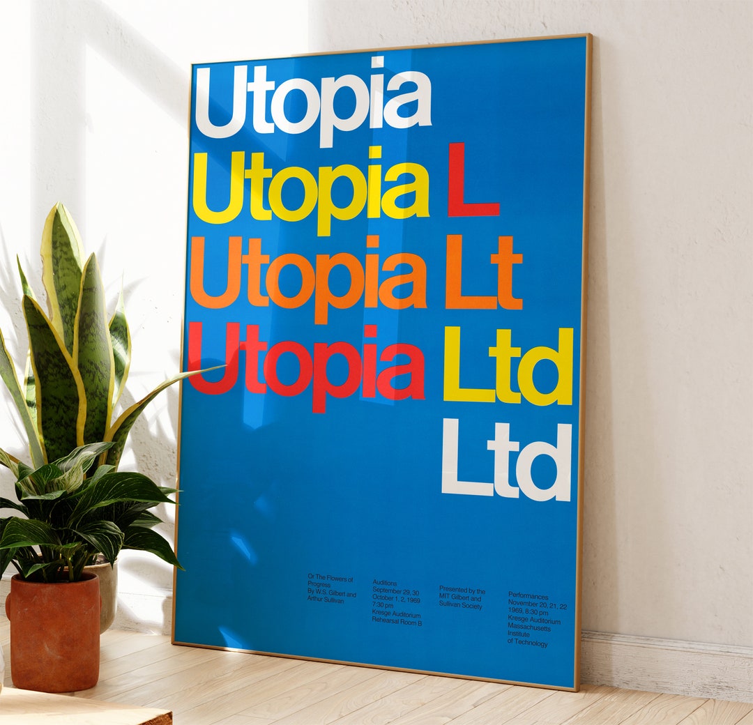 MIT Opera Poster – 1969 Utopia Ltd, Vintage Wall Art Print - Etsy