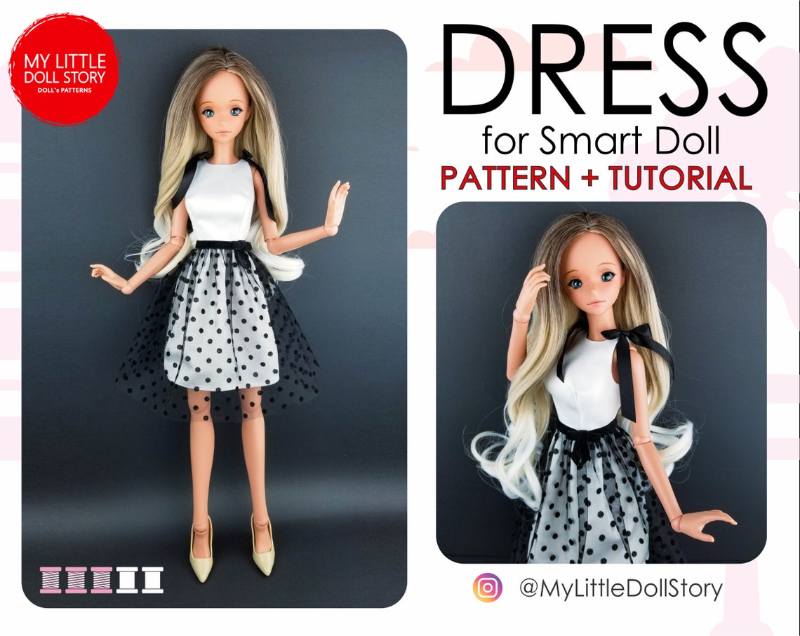 Smart Doll Pattern of DRESS in Digital PDF Format for Small - Etsy