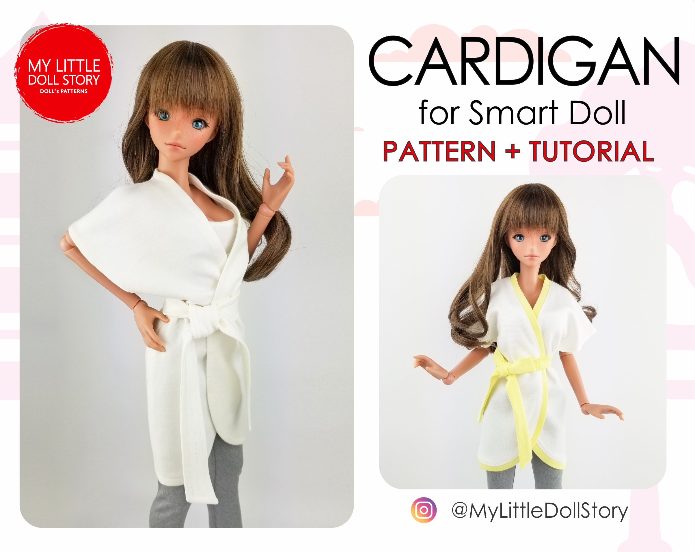 Smart Doll Pattern of CARDIGAN in Digital PDF Format for Small | Etsy