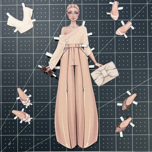 Paper Doll Printable for Adults. Fashion Paper Doll DIY - Etsy