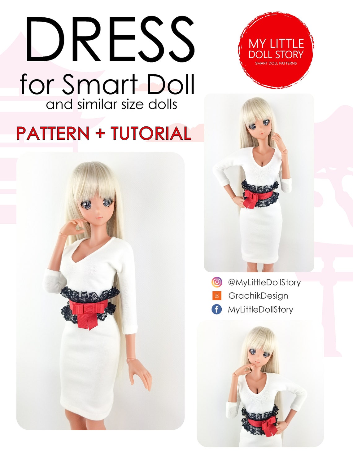 Smart Doll Pattern of DRESS in Digital PDF Format for Small - Etsy