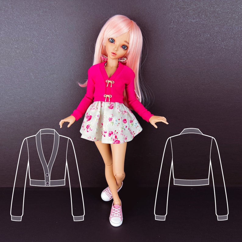 Minifee Pattern of the CARDIGAN in Digital PDF Format. 1/4 - Etsy