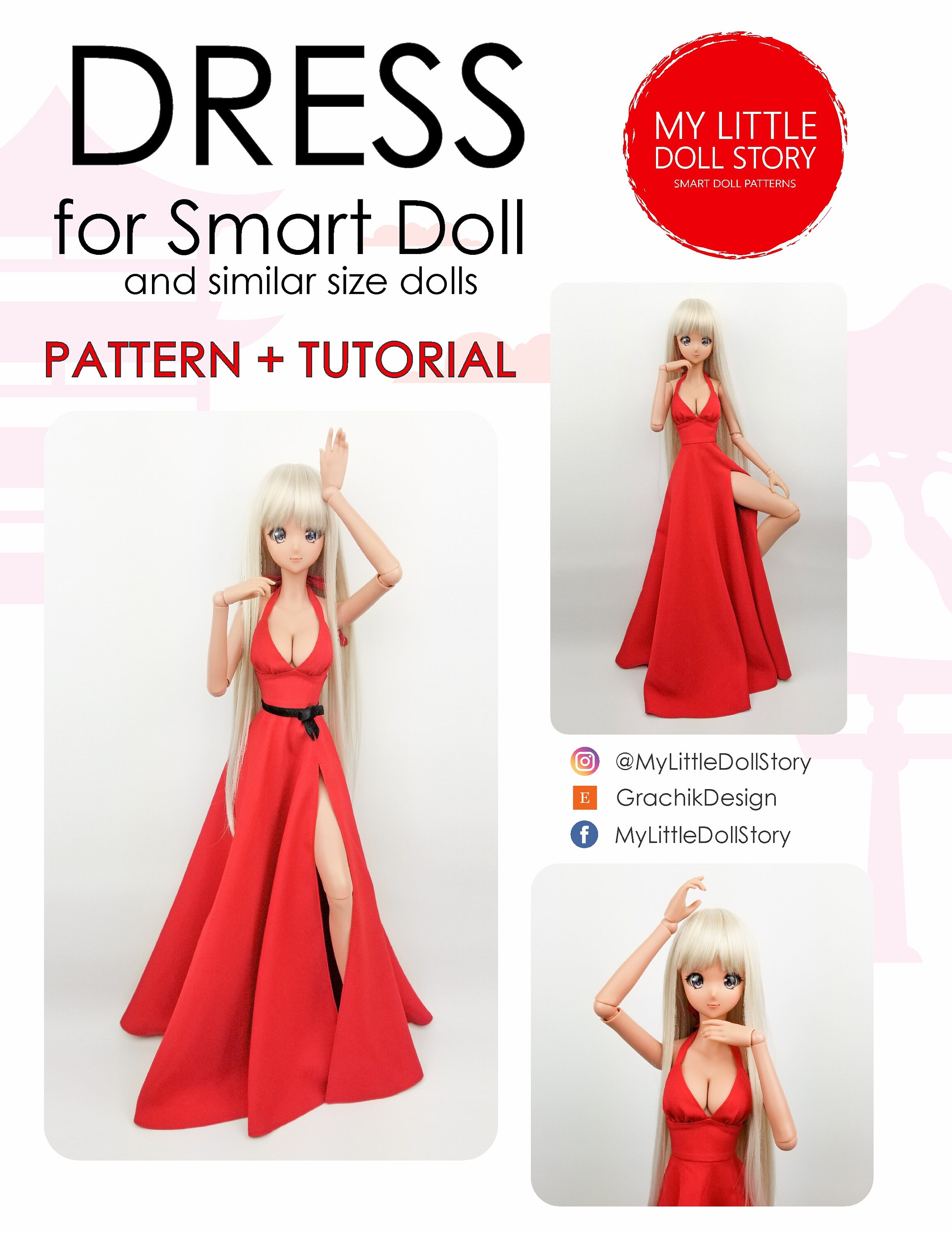 Smart Doll Pattern of DRESS in Digital PDF Format for Small - Etsy