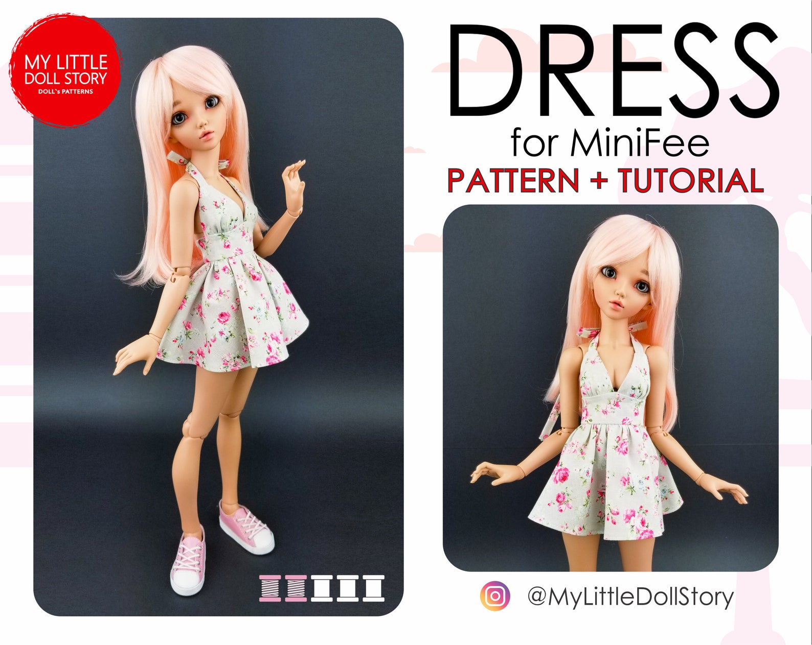 Minifee Pattern of DRESS in Digital PDF Format for C Size - Etsy