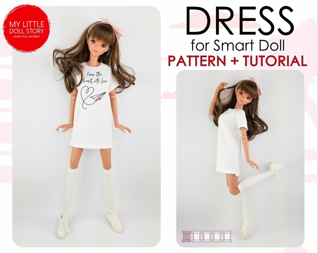 Smart Doll Pattern of the DRESS in Digital PDF Format for Small ...