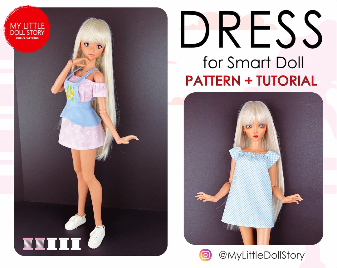 Smart Doll Pattern of the DRESS in Digital PDF Format for Small ...