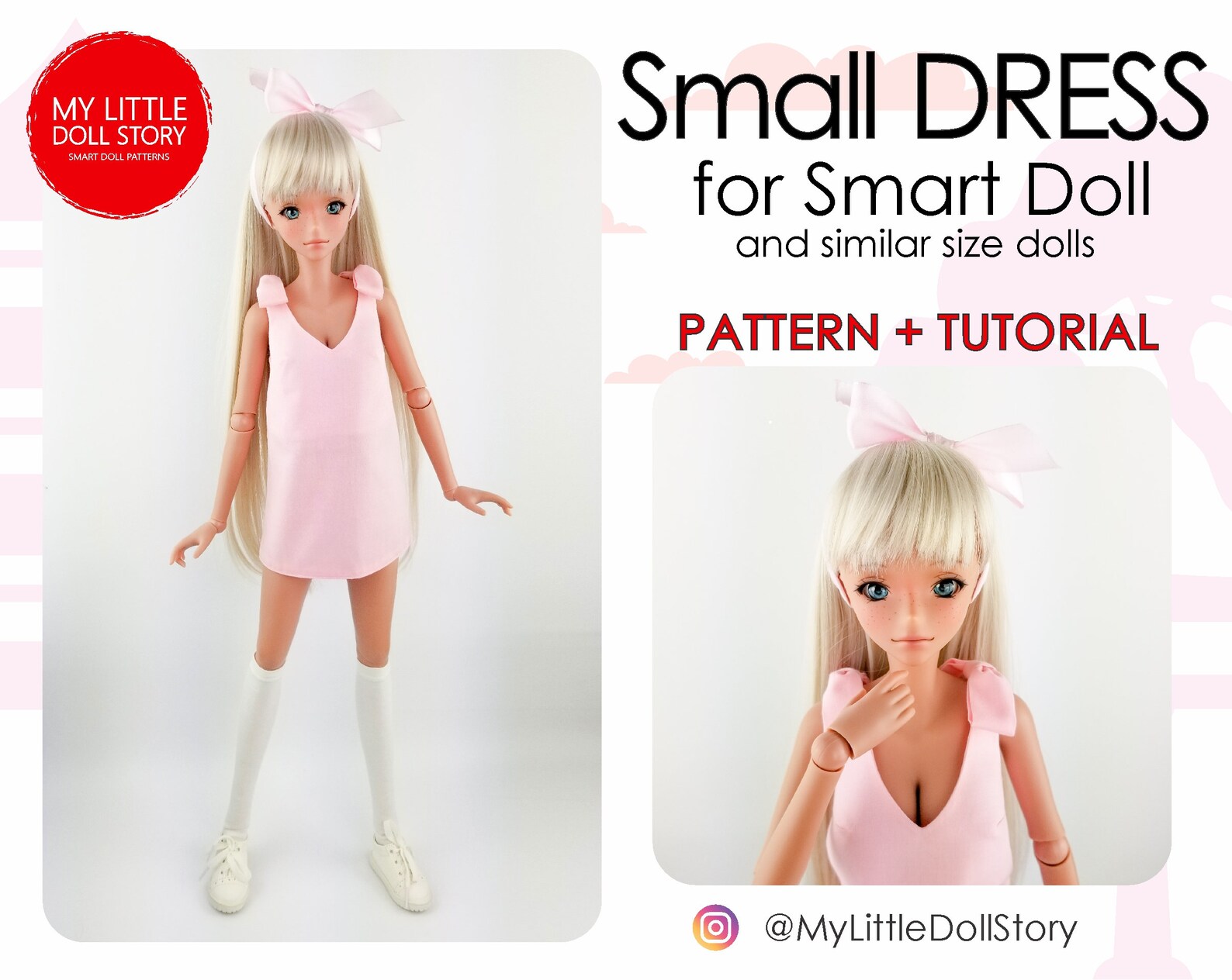 Smart Doll Pattern of Small Dress in Digital PDF Format for Small ...