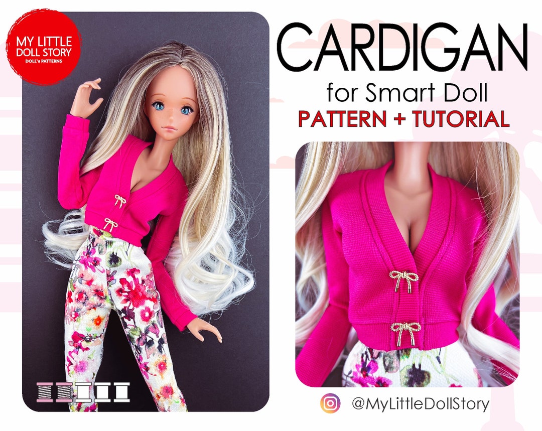 Smart Doll Pattern of the CARDIGAN in Digital PDF Format for Small ...