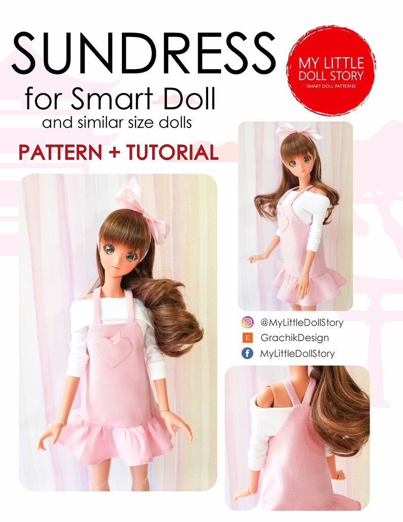 Smart Doll Pattern of Two SUNDRESESS in Digital PDF Format for Small ...