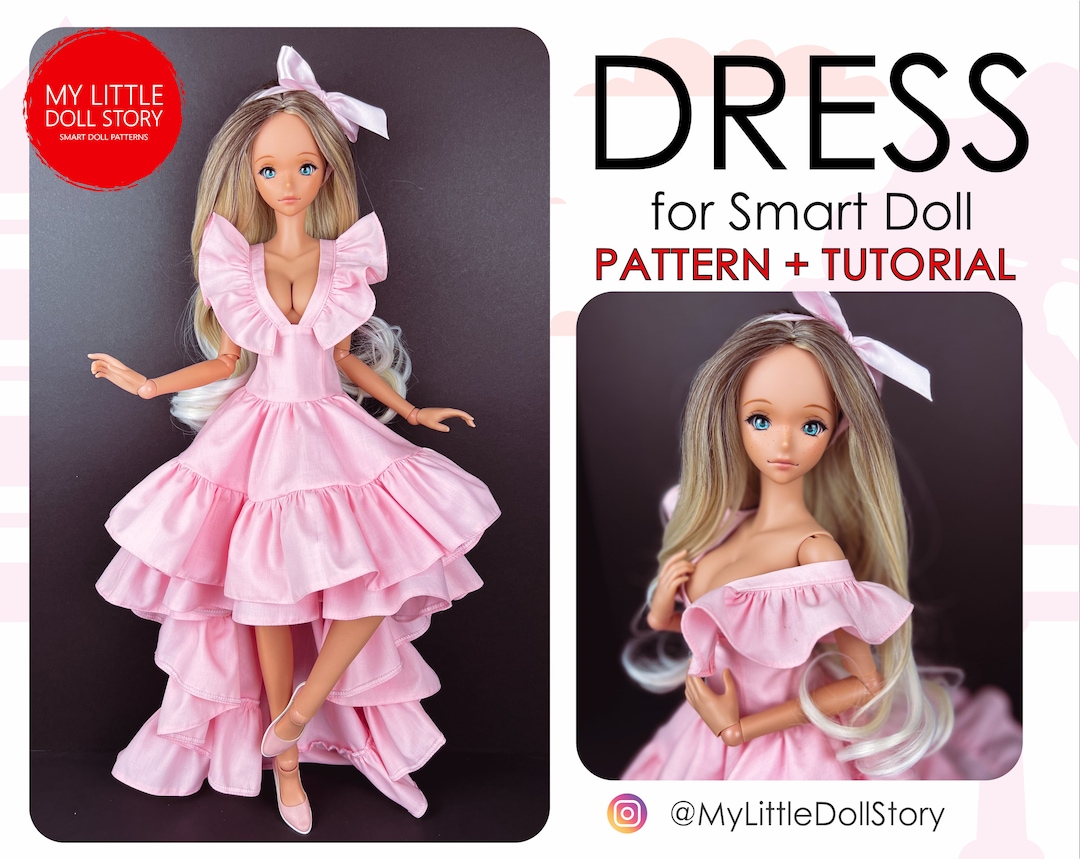 Smart Doll Pattern of DRESS in Digital PDF Format for Small default ...