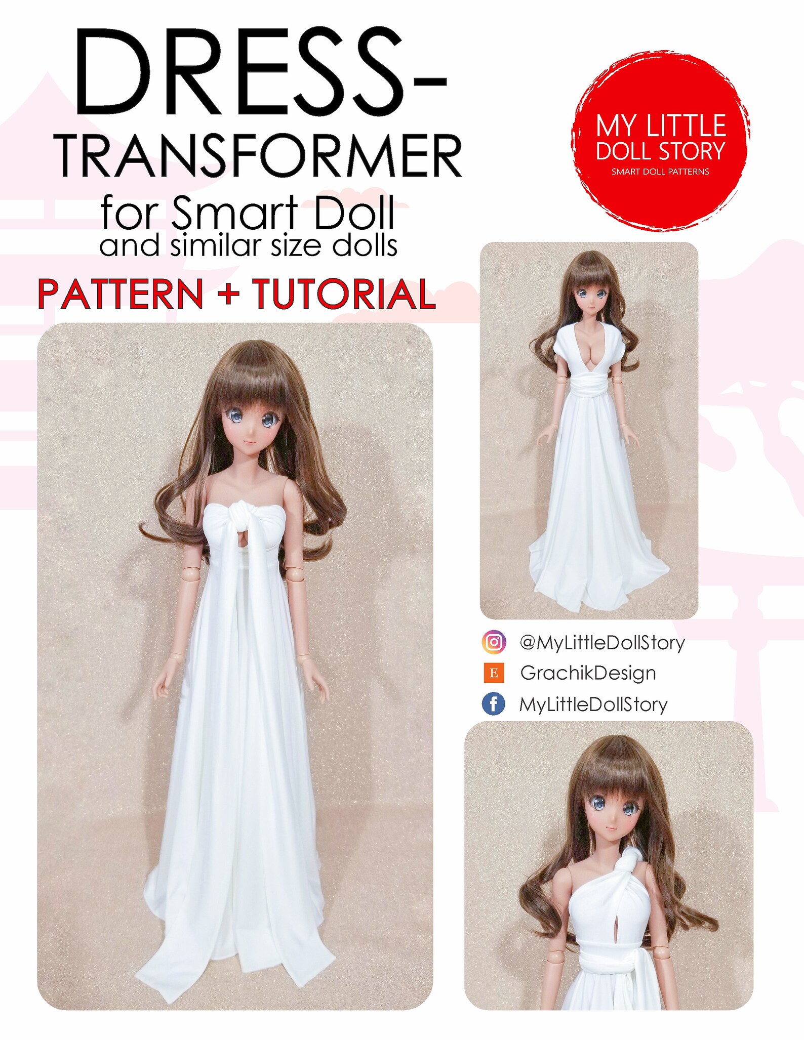 Smart Doll Pattern of Dress-transformer in Digital PDF Format - Etsy