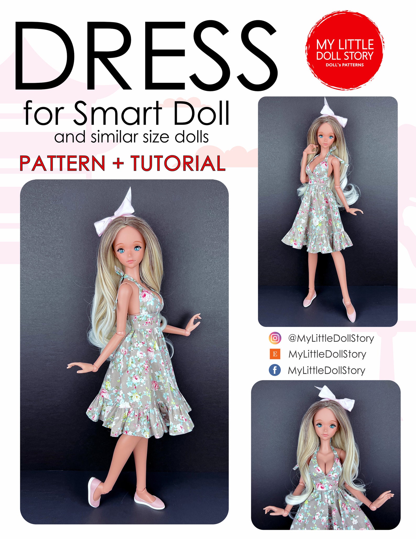 Smart Doll Pattern of DRESS in Digital PDF Format for Small - Etsy UK