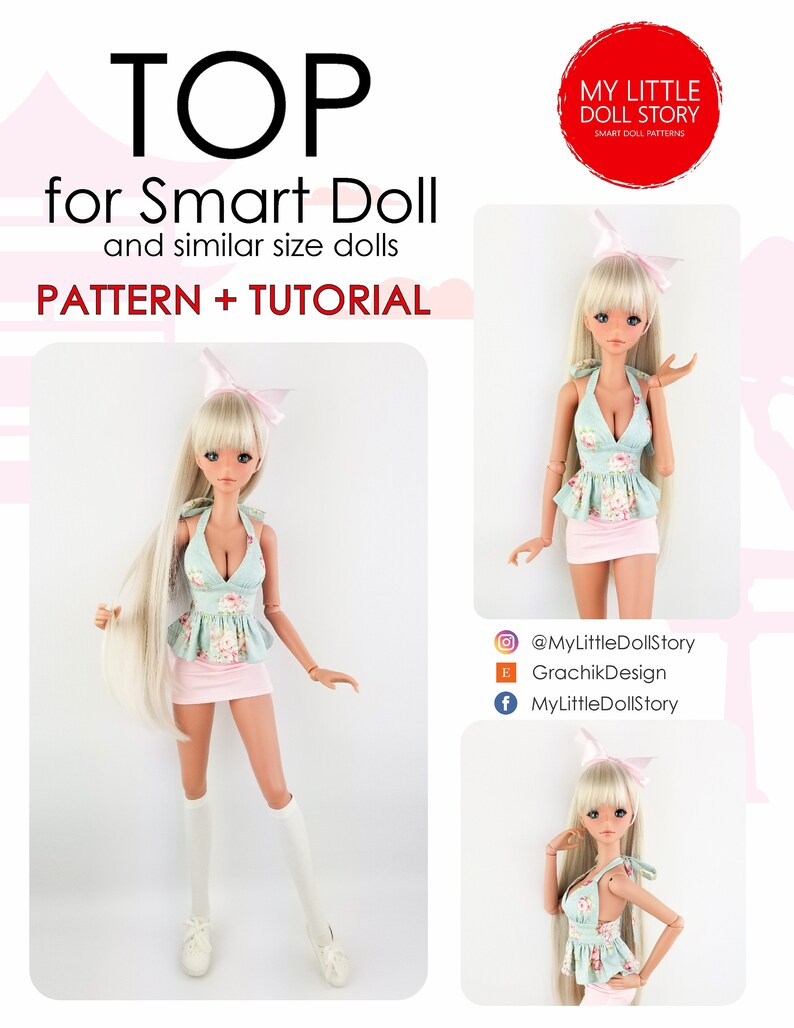 Smart Doll Pattern of the TOP in Digital PDF Format and for | Etsy