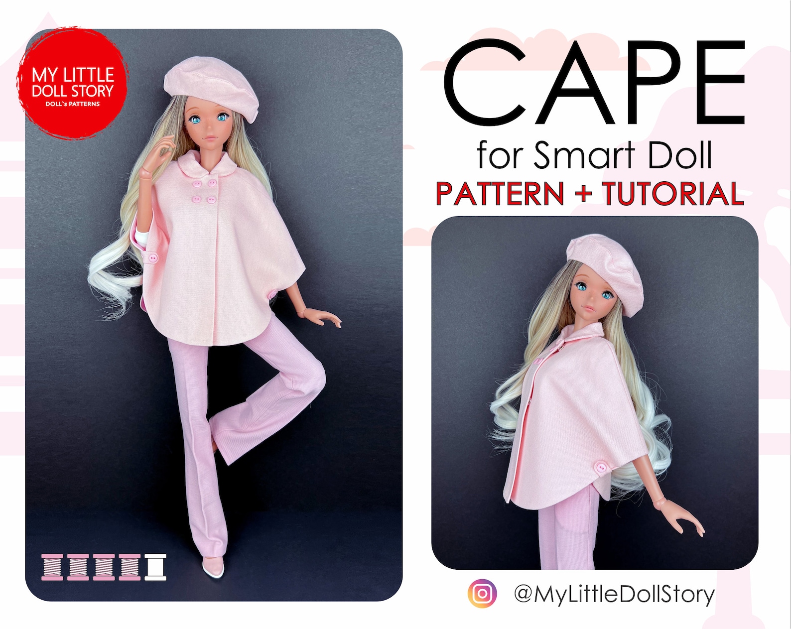 Smart Doll Pattern of CAPE-COAT in Digital PDF Format for - Etsy