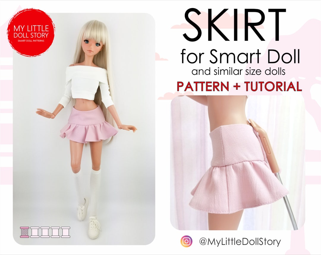 Smart Doll Pattern. Dolls Pattern of Skirt in Digital PDF Format for ...