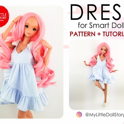 Smart Doll Pattern of DRESS in Digital PDF Format for Small - Etsy