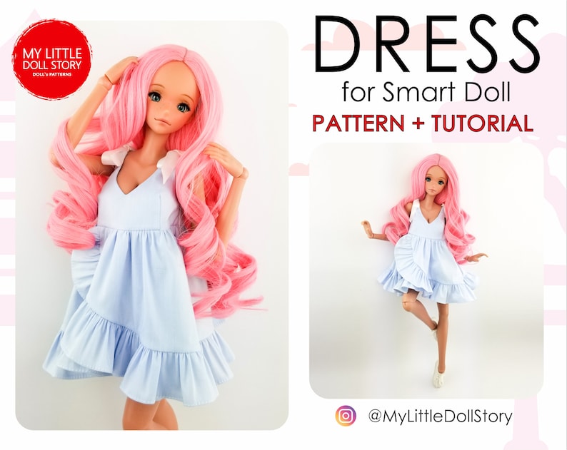 Smart Doll Pattern of the DRESS in Digital PDF Format for | Etsy