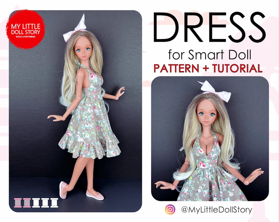 Smart Doll Pattern of DRESS in Digital PDF Format for Small default ...