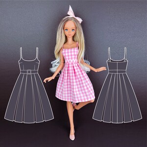 Smart Doll Pattern of DRESS in Digital PDF Format for Medium and Small ...
