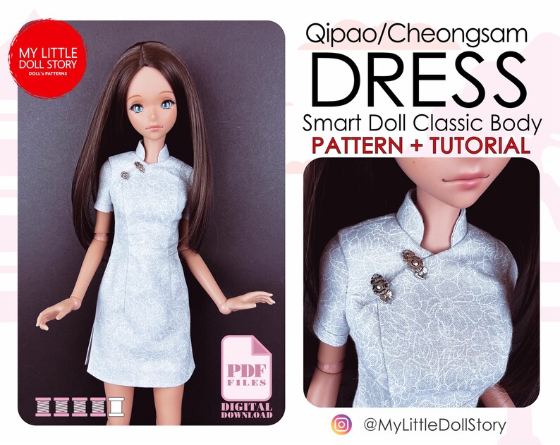 Smart Doll Pattern of DRESS in Digital PDF Format for Small & Medium ...