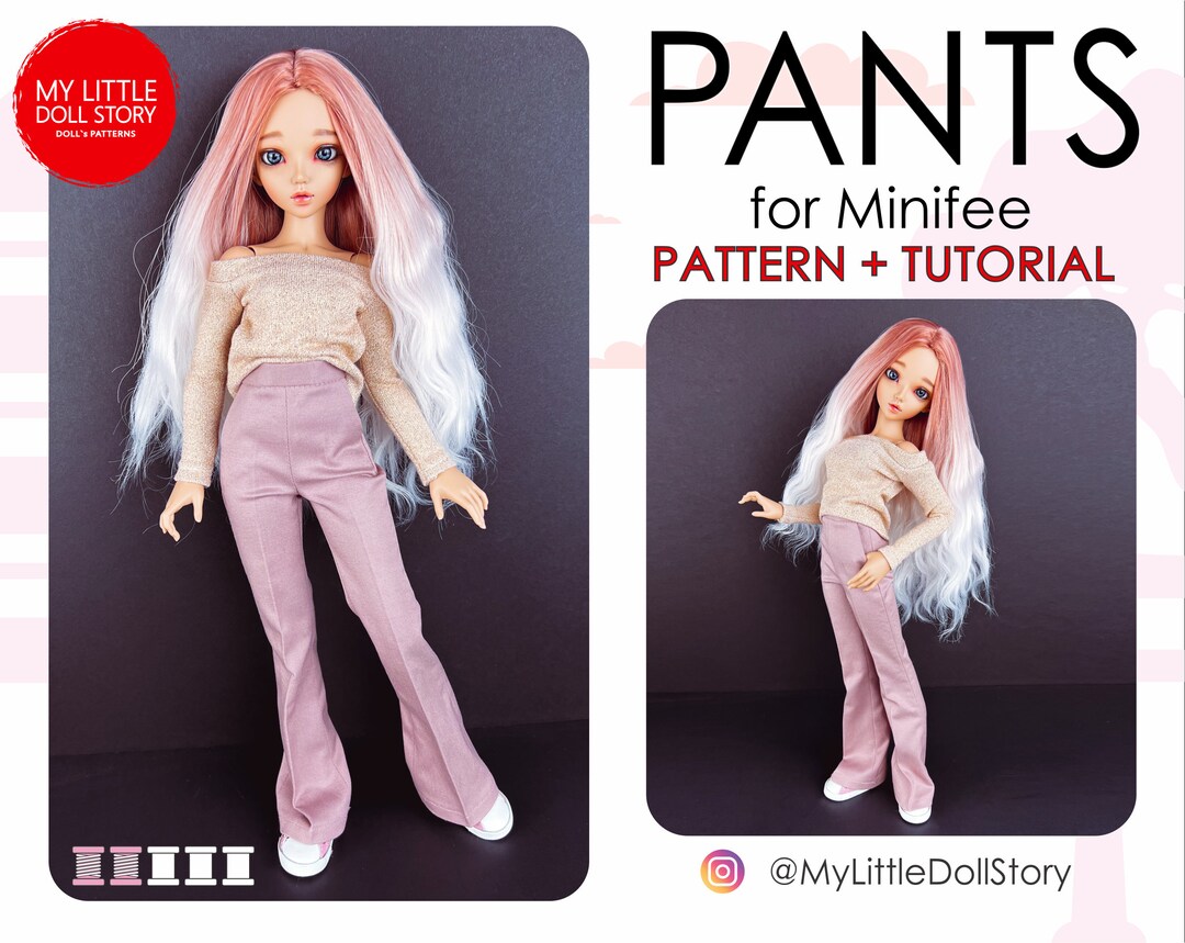Minifee Pattern of PANTS in Digital PDF Format. Classical Pants Pattern ...