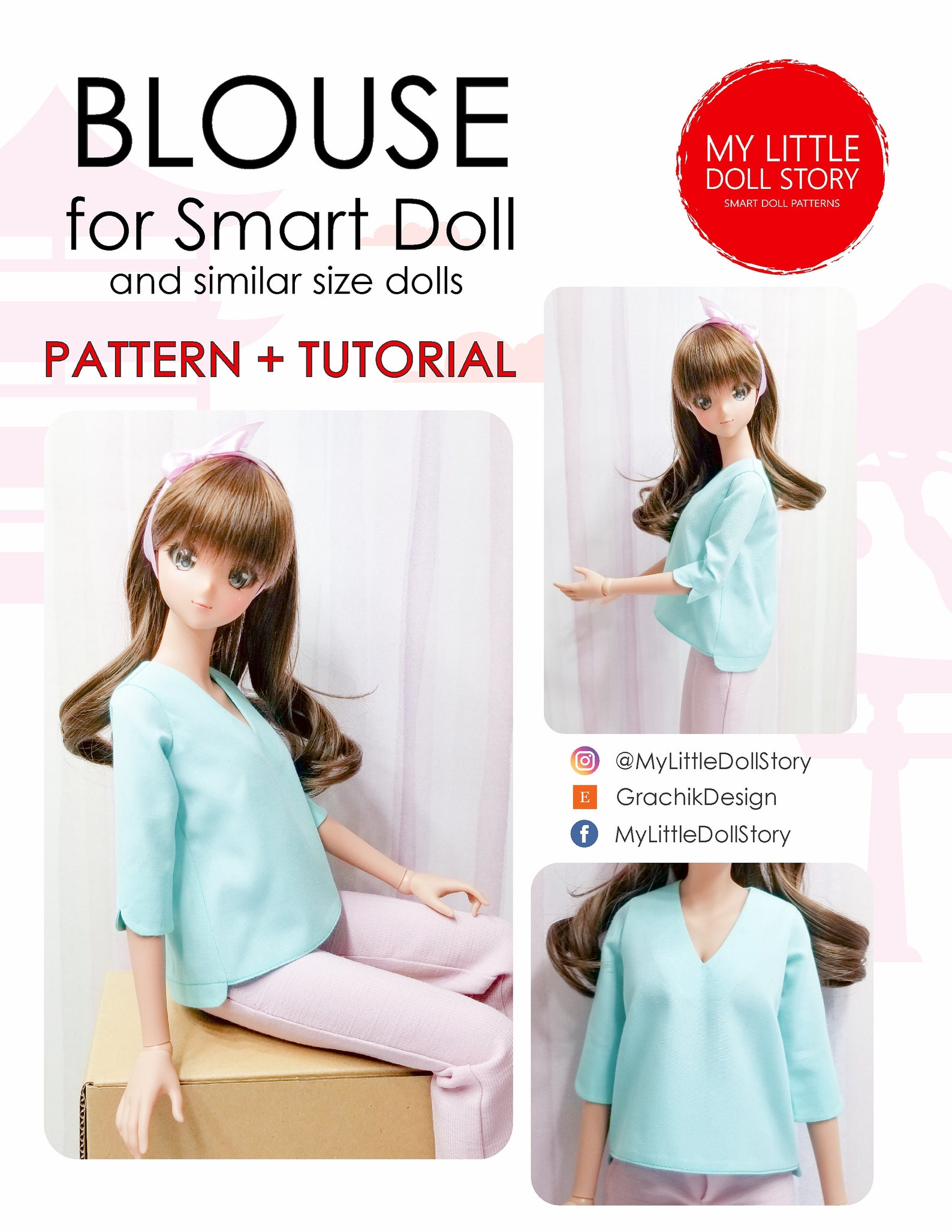 Smart Doll Pattern. Pattern of Simple Casual BLOUSE in Digital - Etsy