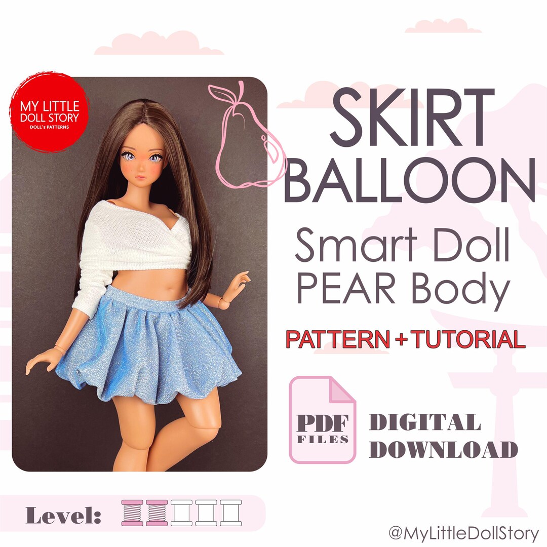 Smart Doll Pattern of the Jersey SKIRT Balloon in Digital PDF Format ...