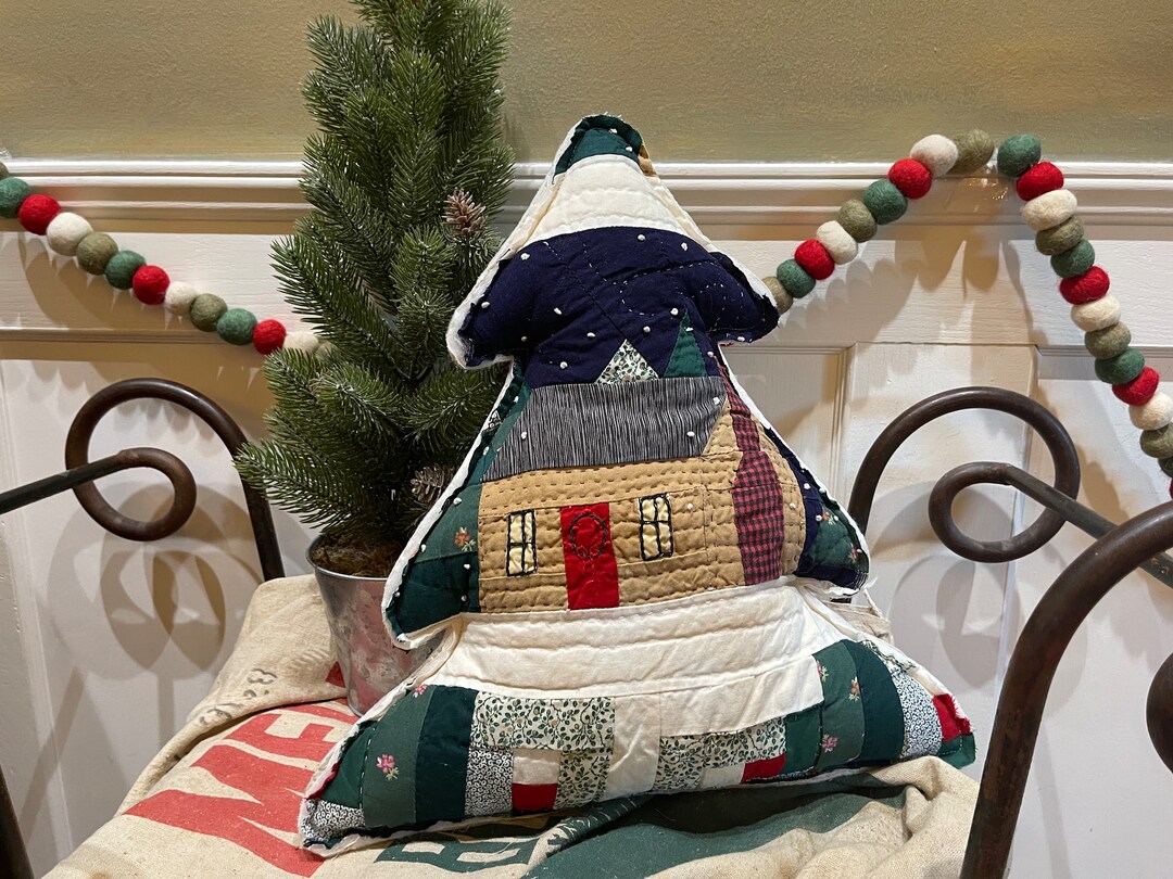 Vintage Quilt Tree / Winter Scene Tree Decor - Etsy
