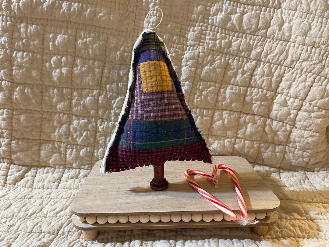 Vintage Quilt Bobbin Tree / Farmhouse Hanging Christmas Tree ...