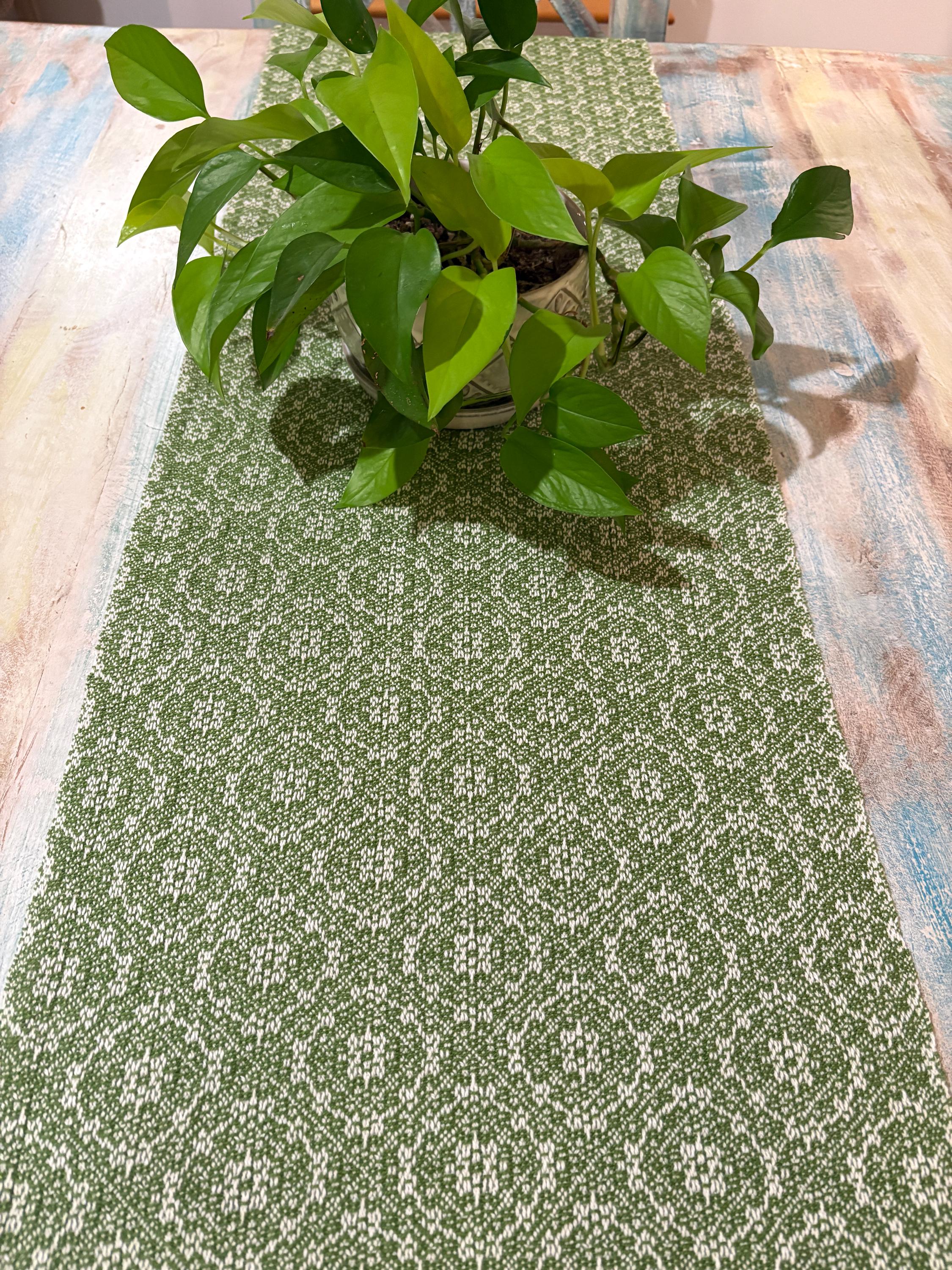 Handwoven Organic Cotton Table Runners - Twilight Circles Collection ...