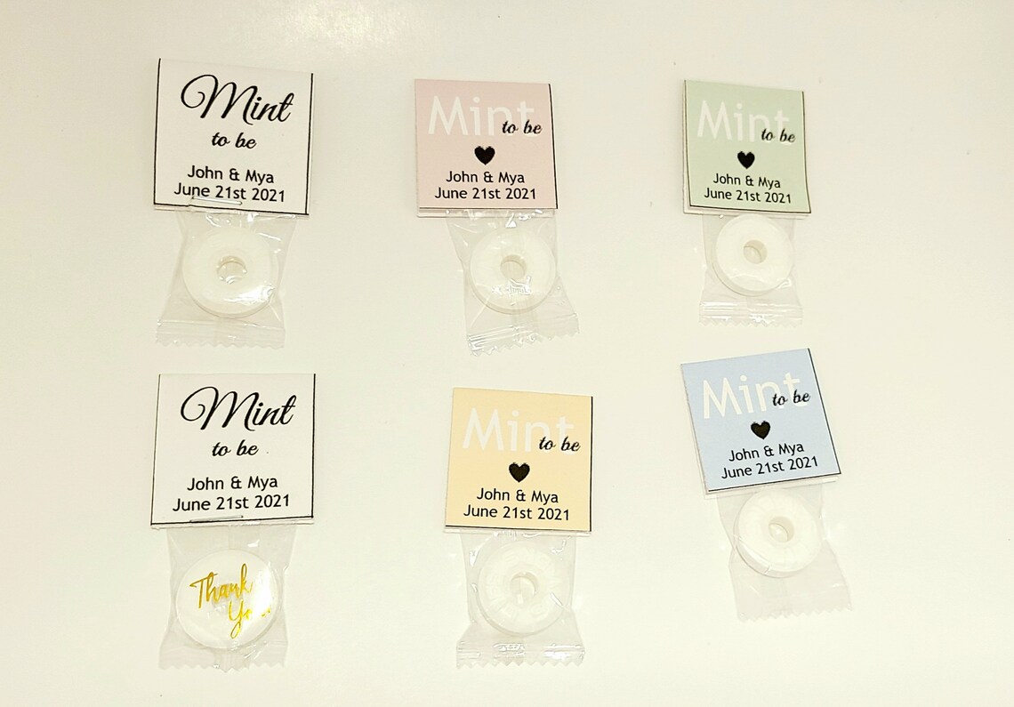 Custom Mint to Be Wedding Mints |white Paper | Mint to Be |wedding ...