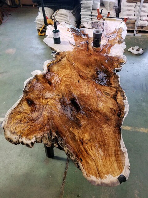 Silver Maple Live Edge Wood Slab - Etsy