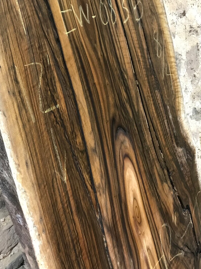 Curly Walnut Wood Slab. 12 Foot Walnut Wood Slab. Long Wood Slab Table ...