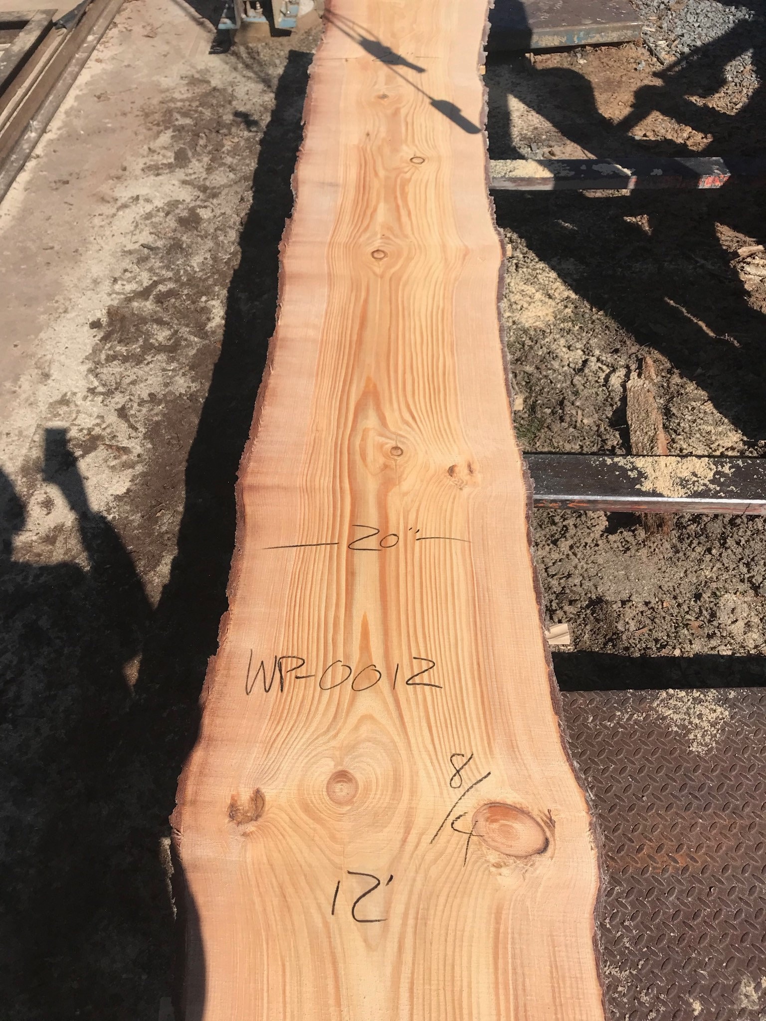 12 Foot White Pine Wood Slab. Long 12 Foot Wood Slab for Table. Long ...