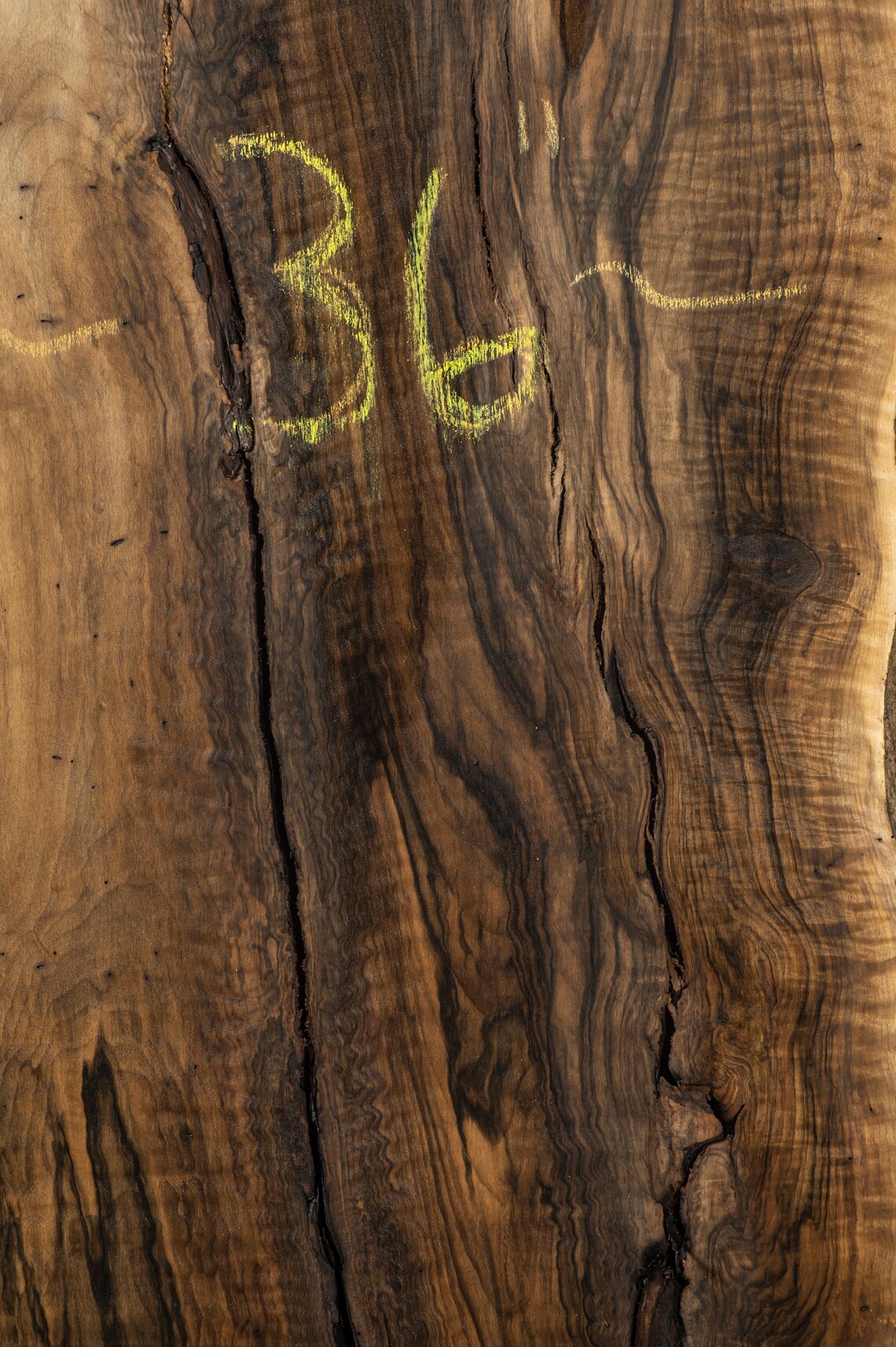 English Walnut Tree Slice. 12 Foot Walnut Bar Top Slab. 12 Foot Curly ...