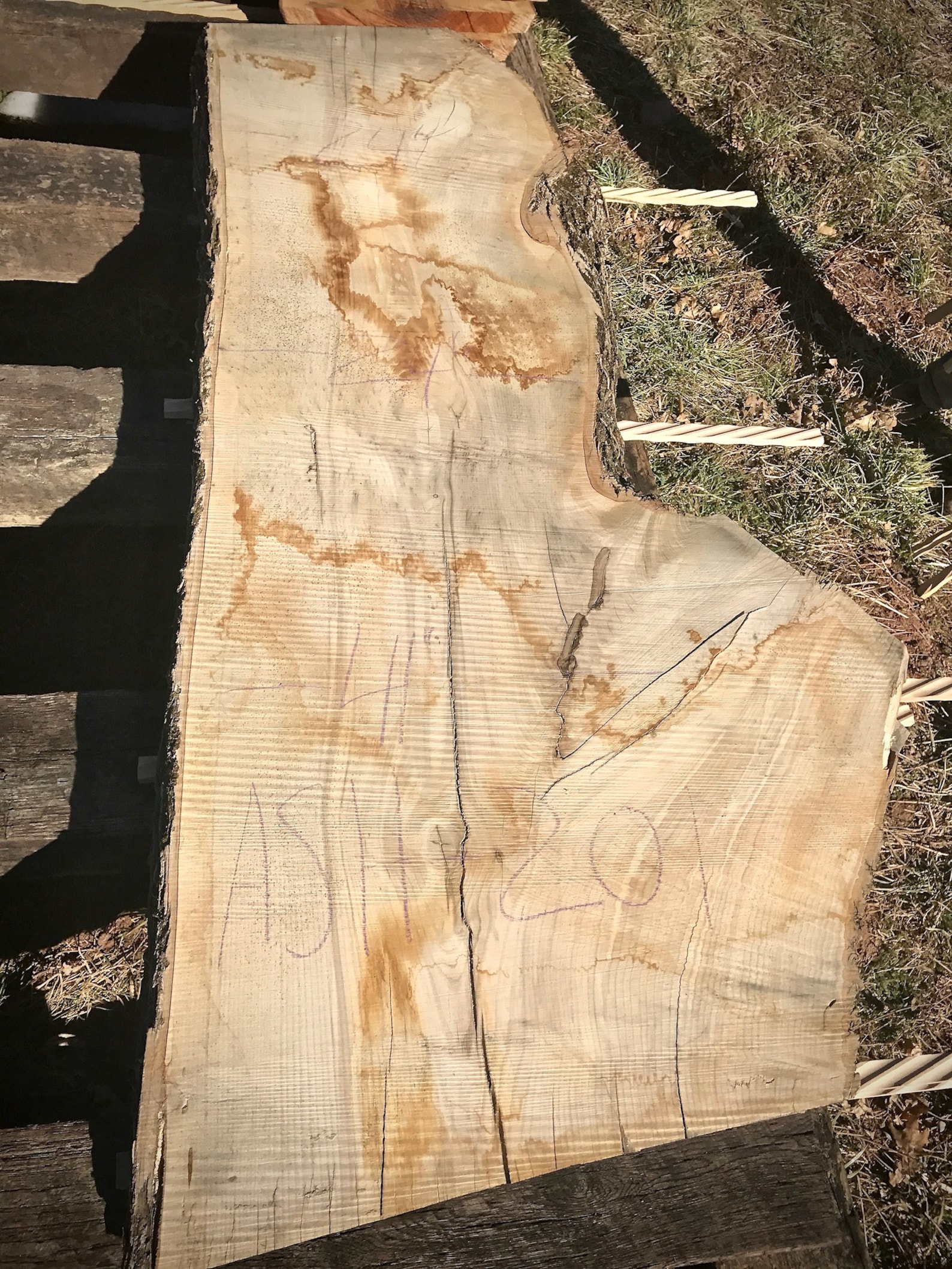 6 Foot Ash Wood Slabs. Ash Coffee Table. Ash Live Edge Desk. Ash ...