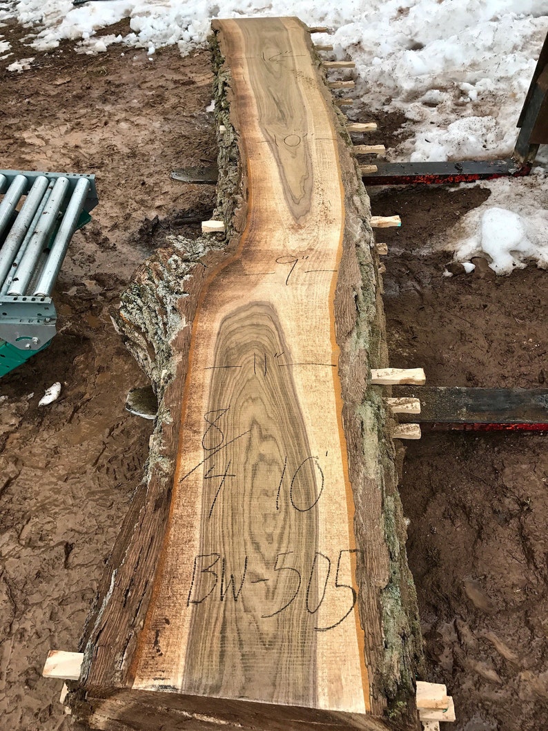 Ten Foot Black Walnut Wood Slab. Black Walnut Live Edge Wood Slab. - Etsy