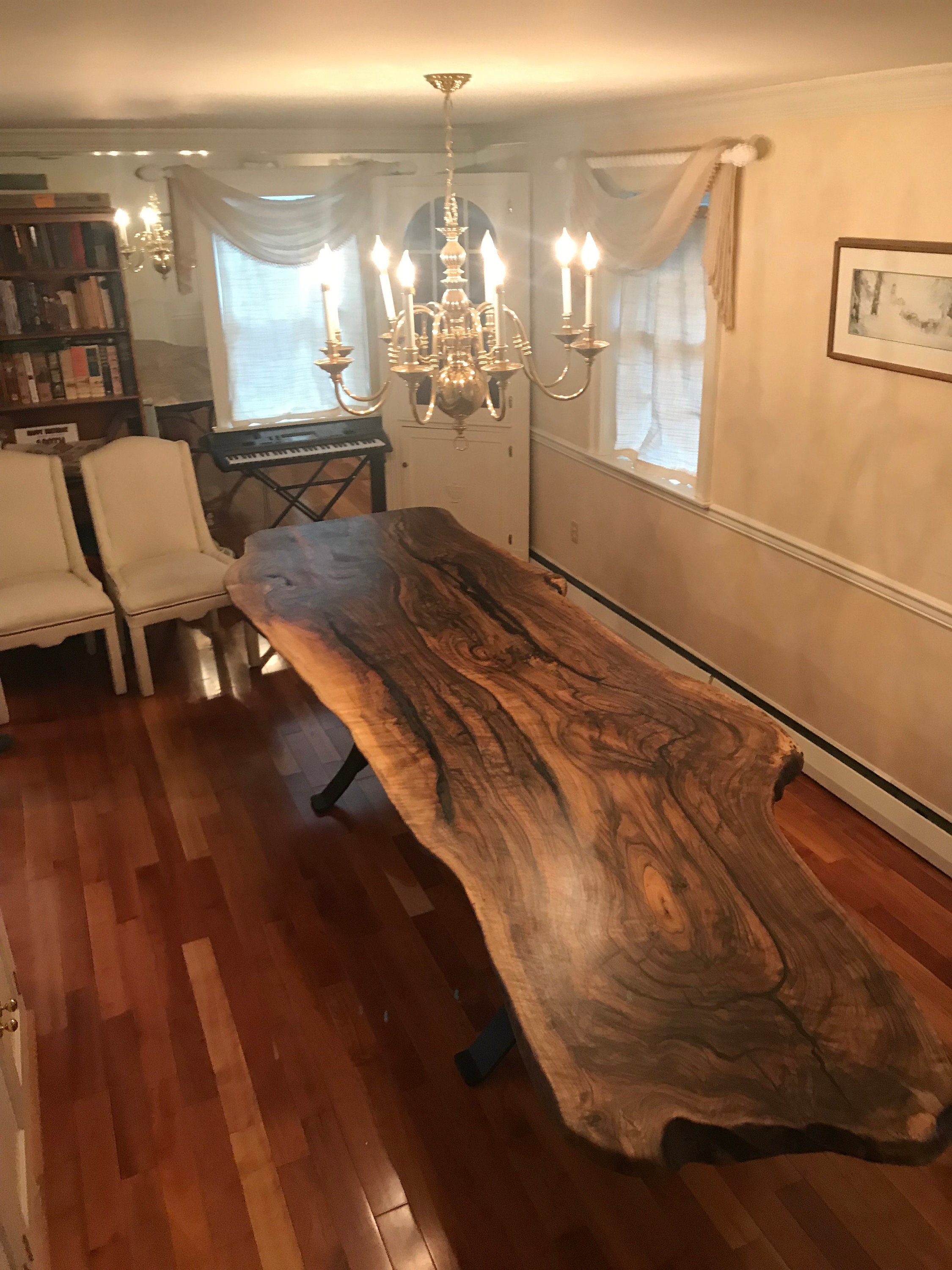 12 foot English Walnut Wood Slab. Curly walnut wood slab. 12 | Etsy