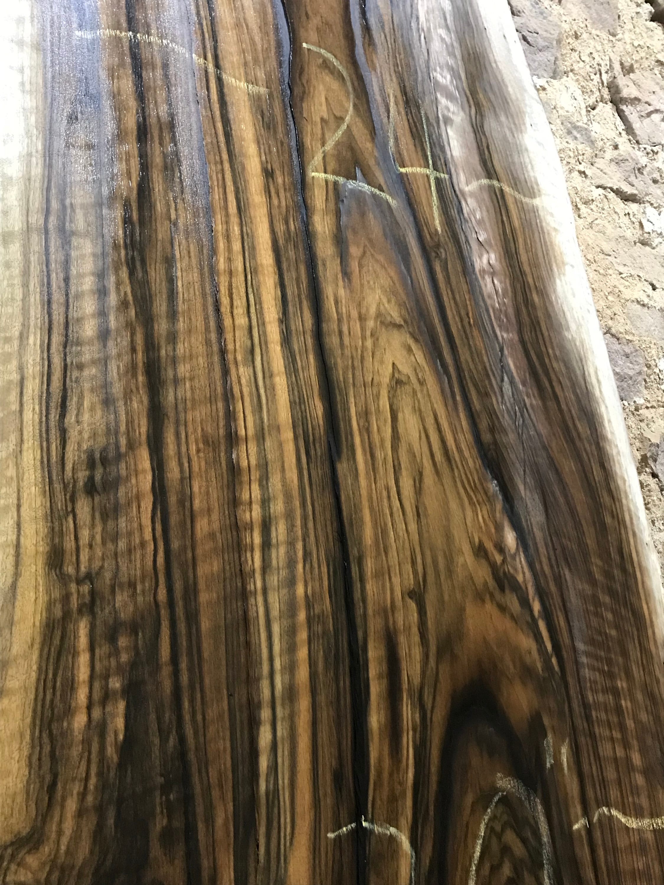 12 Foot English Walnut Wood Slab. Curly Walnut Wood Slab. 12 Foot Live ...