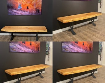 Entryway Bench Live Edge Entryway Bench Dining Room Wood - Etsy