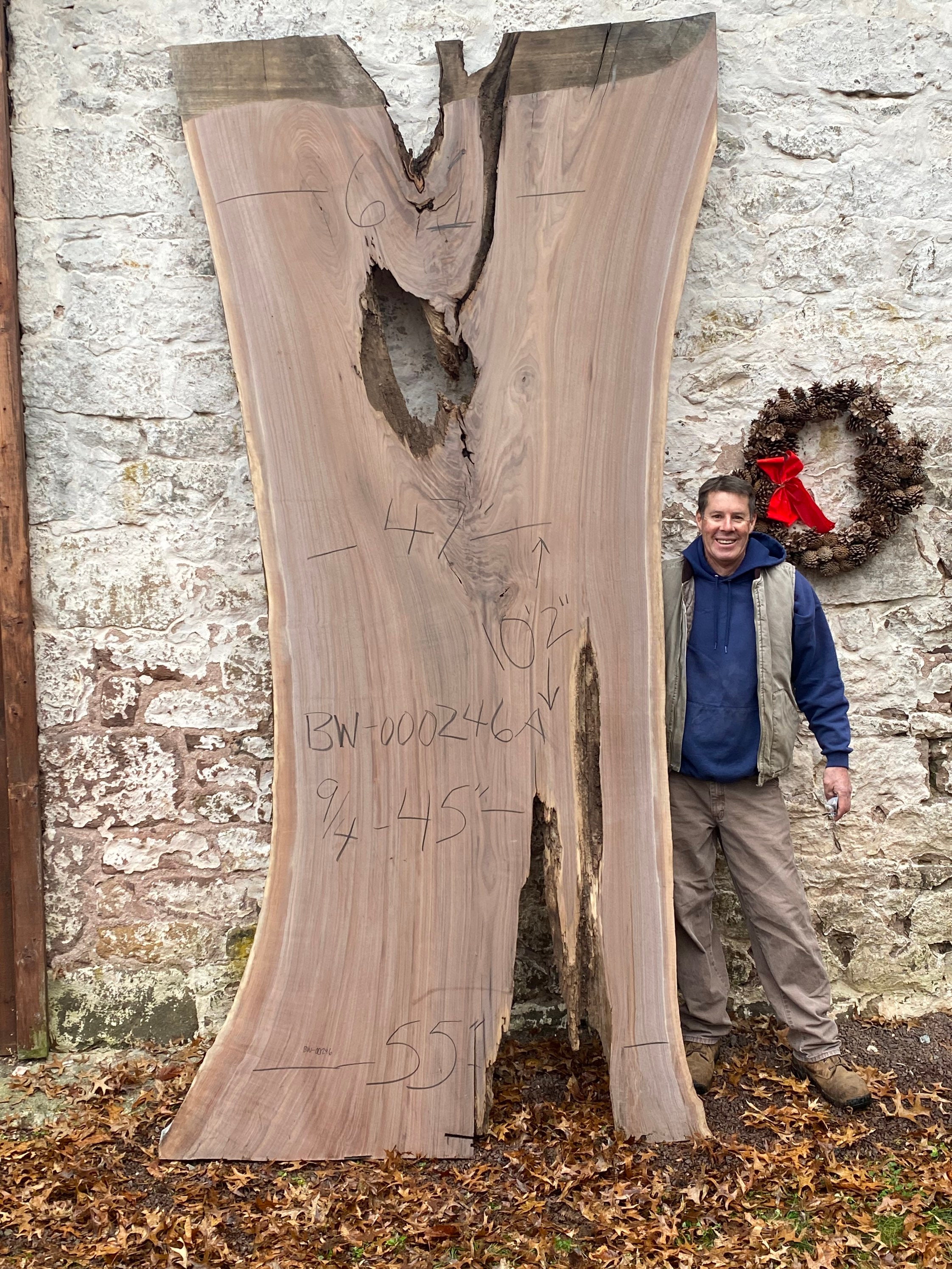 12 Foot Walnut Wood 61x45 Inch Wide - Etsy