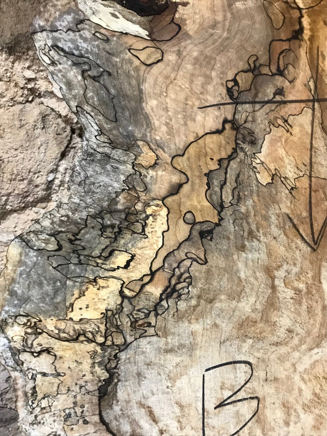Custom Sliding Door 8 Foot Spalted Maple Live Edge Bookmatched Wood ...