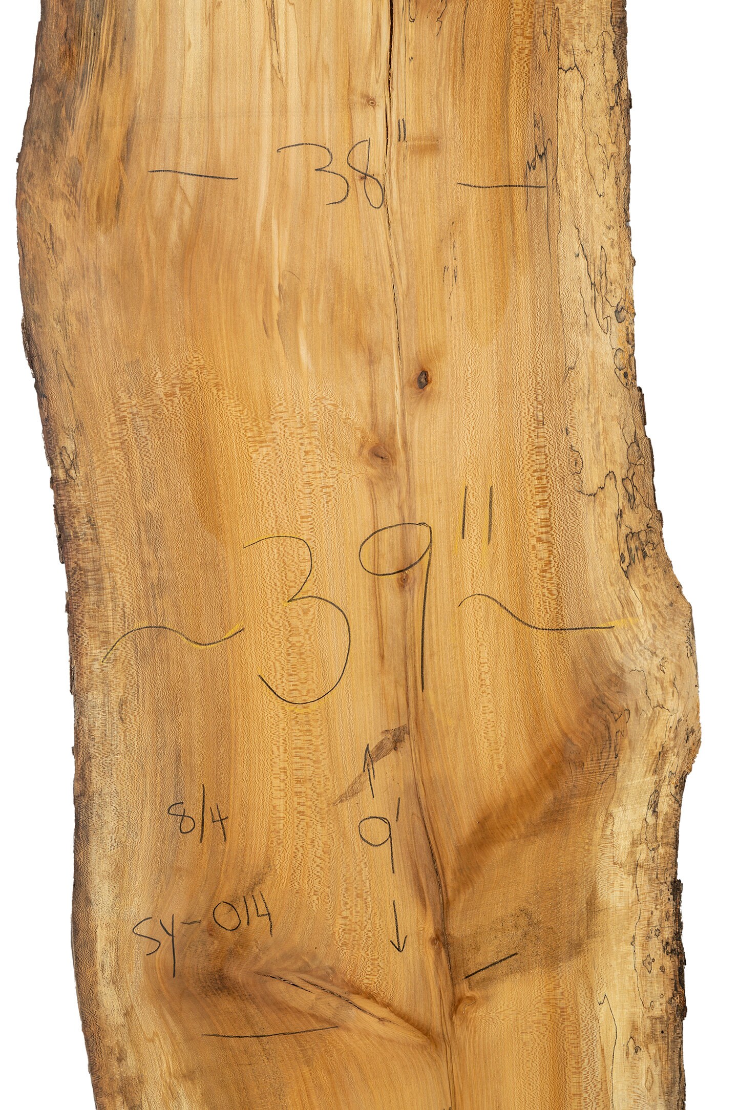 9 Foot Spalted Sycamore Live Edge Wood Slab. 9 Foot Sycamore Dining ...